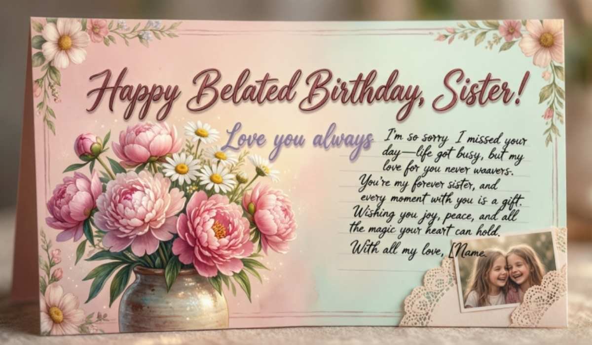 285+ Belated Birthday Wishes for Sister That Melt Hearts